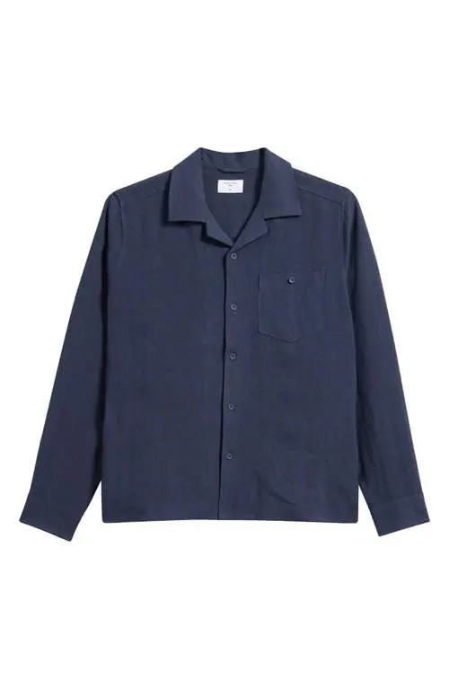 PERCIVAL Linen Shirt - Navy