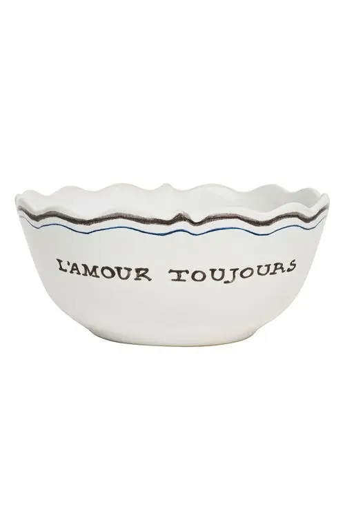 JULISKA L'amour Toujours Cereal Bowl - Whitewash/black