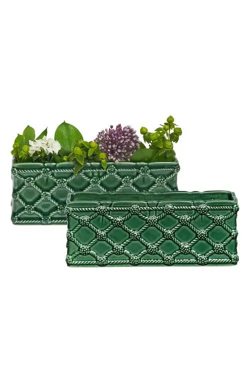 JULISKA Set Of 2 Berry & Thread Petite Rectangular Parterre