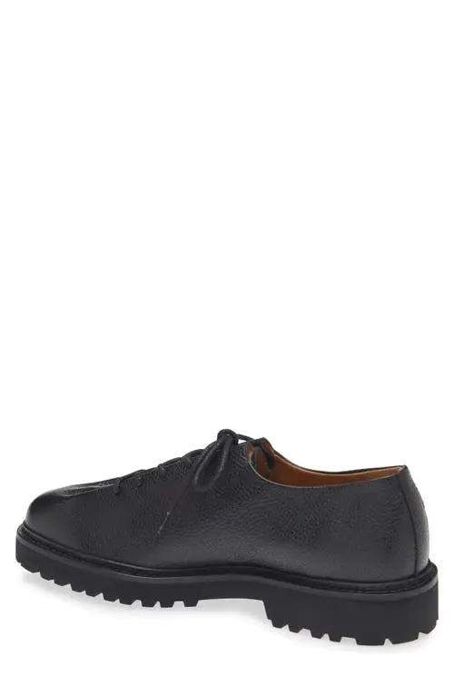 JACQUES SOLOVIERE Edouard Lug Sole Wholecut Shoe - Black