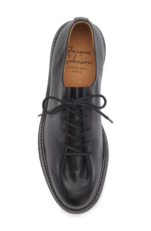 JACQUES SOLOVIERE Edouard Lug Sole Wholecut Shoe - Black