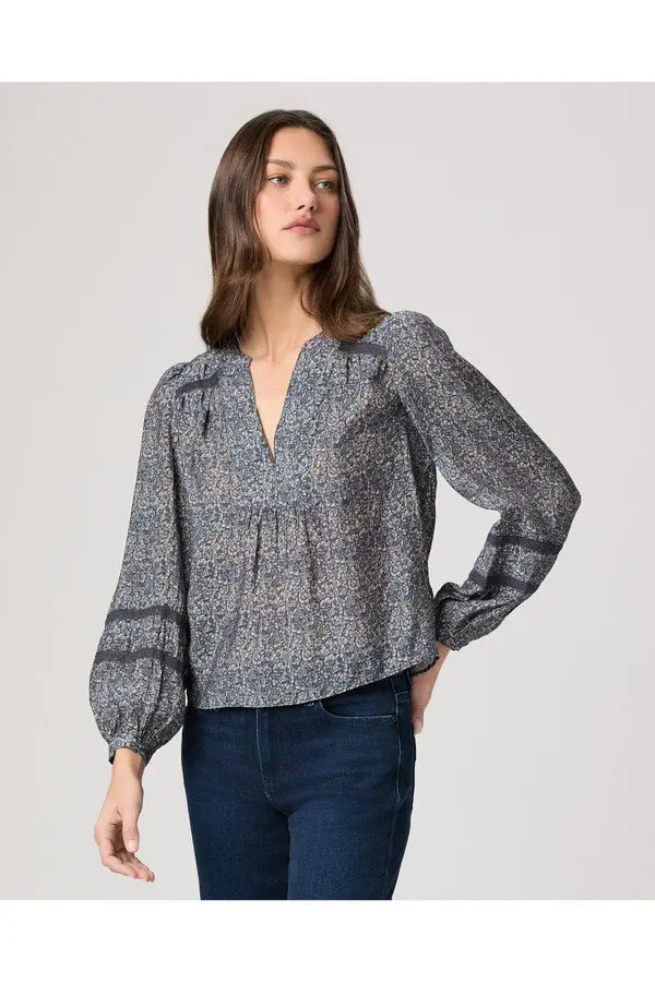 Paige Calgary Blouse - Navy / Multicolor