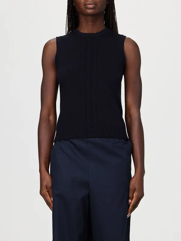Max Mara Cotton Knit Top - Blue