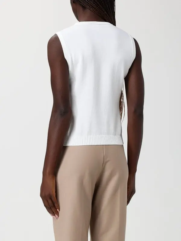 Max Mara Cotton Knit Top - White