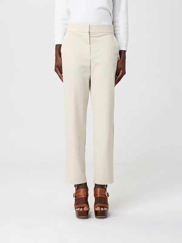 Max Mara Cropped Crepe Trousers - Cream