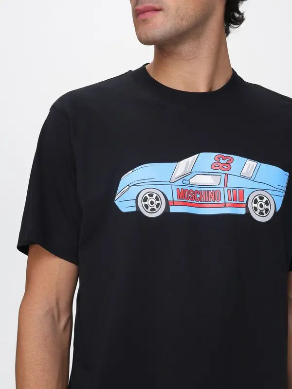 Moschino Printed Cotton T-shirt - Black