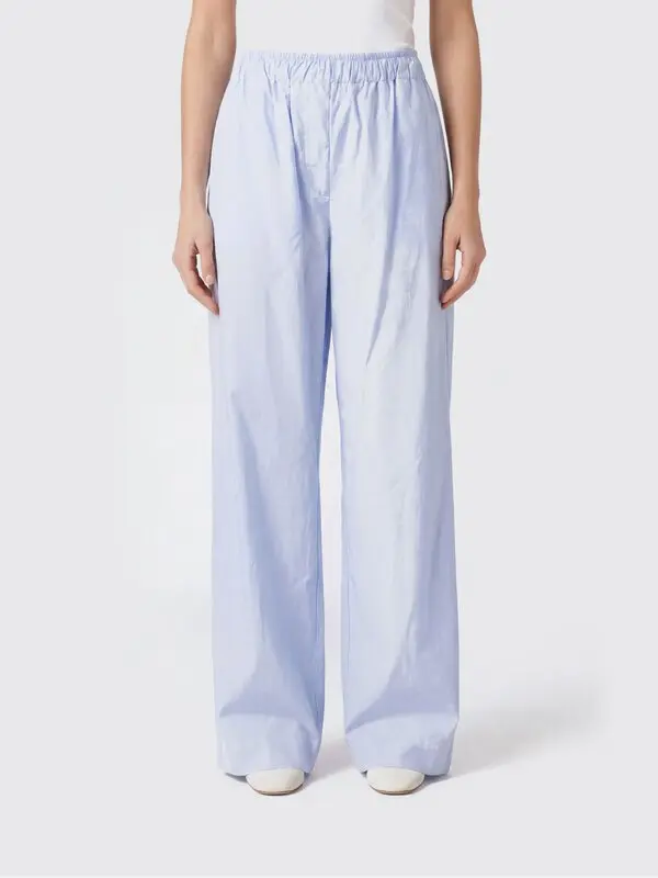 THELATEST Wide Leg Stretch Cotton Trousers