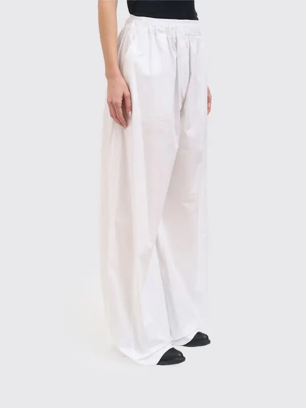 THELATEST Wide Leg Stretch Cotton Trousers - White