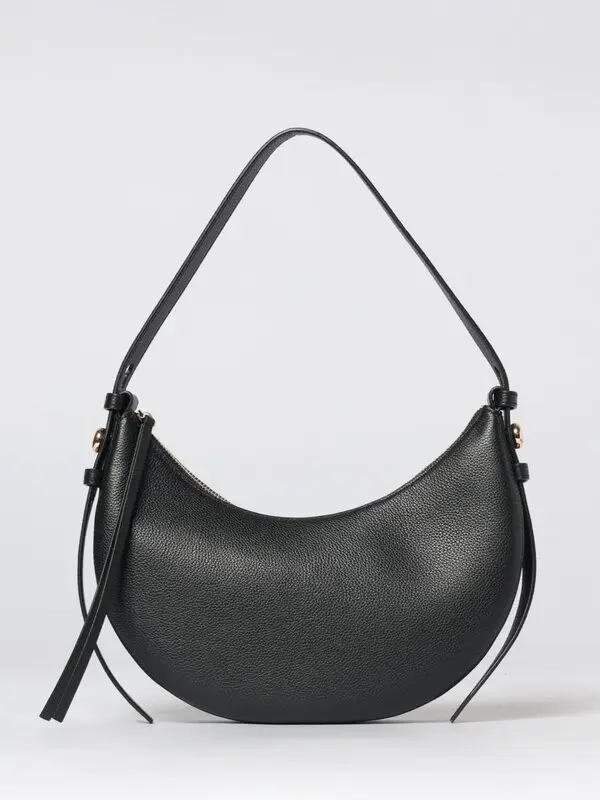 Tory Burch Romy Grained Leather Shoulder Bag - Black