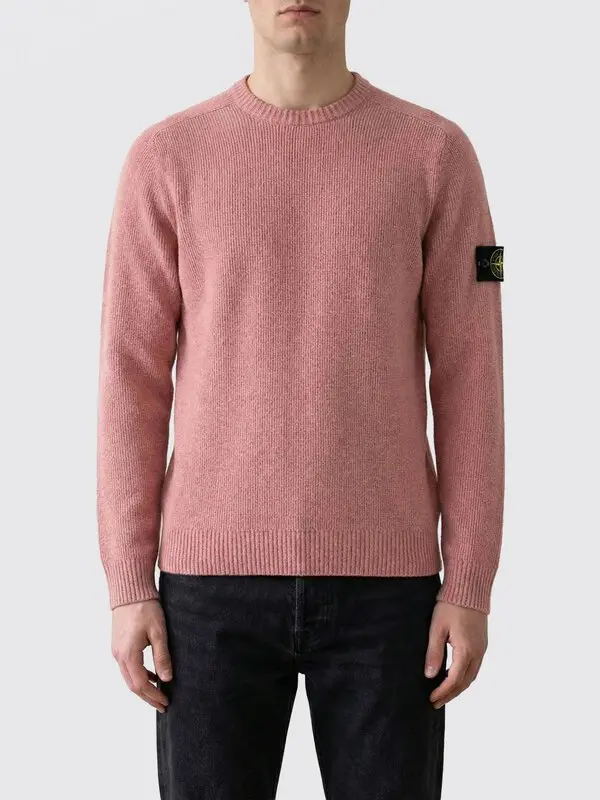 Stone Island Cotton Crew Neck Sweater - Pink