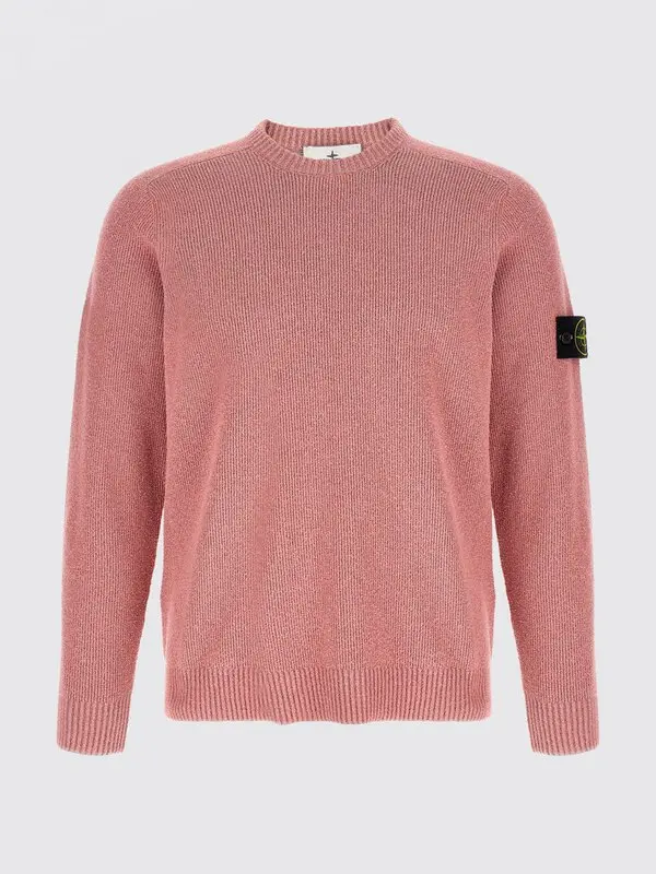 Stone Island Cotton Crew Neck Sweater - Pink