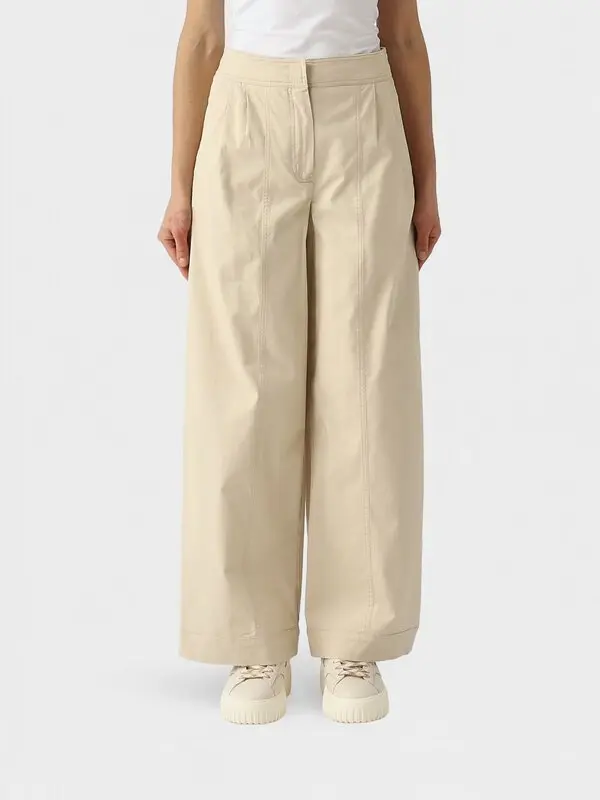 Max Mara Strenna Wide Leg Stretch Cotton Trousers
