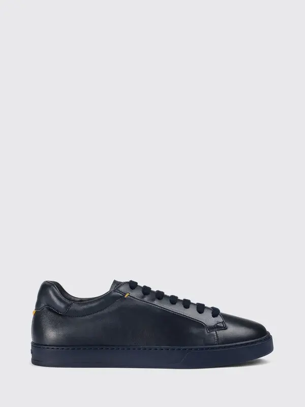 DOUCAL'S Low Top Leather Sneakers - Blue