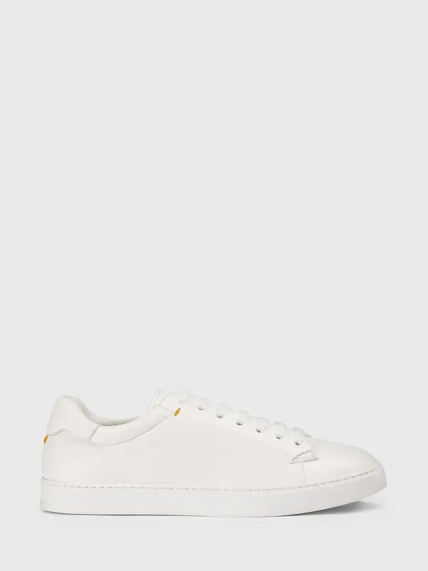 DOUCAL'S Low Top Leather Sneakers - White