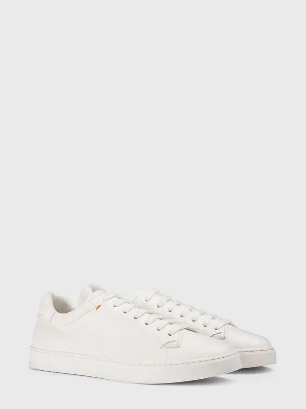 DOUCAL'S Low Top Leather Sneakers - White