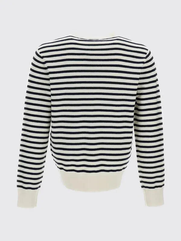 A.p.c. Striped Cotton And Cashmere Blend Crewneck Jumper