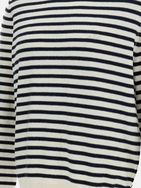 A.p.c. Striped Cotton And Cashmere Blend Crewneck Jumper