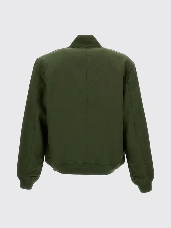 Polo Ralph Lauren Linen Bomber Jacket With Logo - Green
