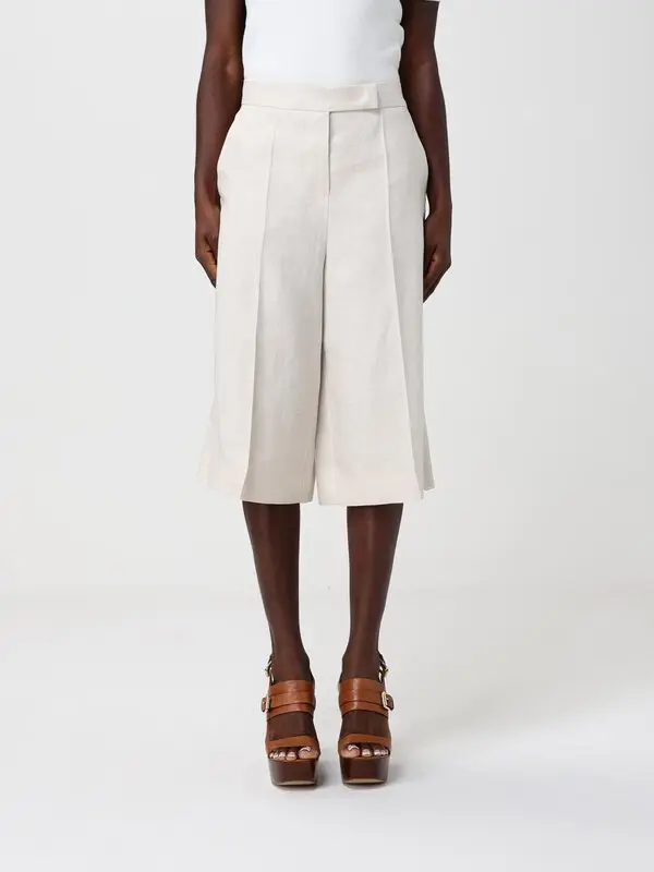 Max Mara Wide-leg Shorts - Cream