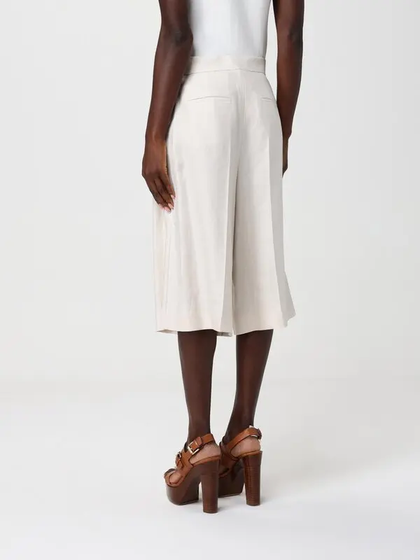 Max Mara Wide-leg Shorts - Cream