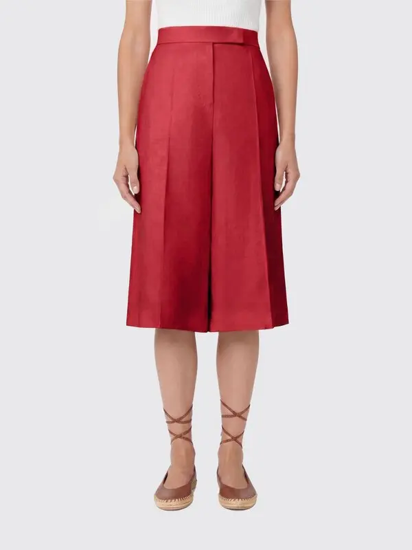 Max Mara Wide-leg Shorts - Red