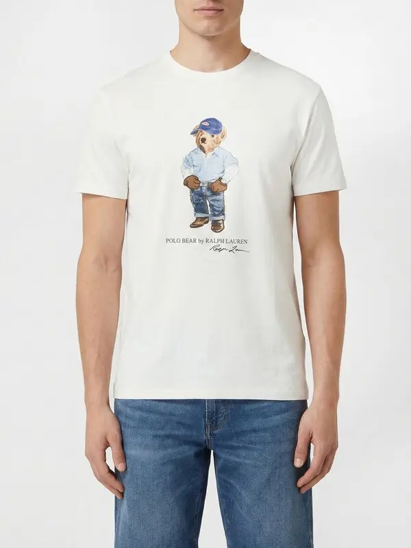 Polo Ralph Lauren Cotton T-shirt With Bear Print