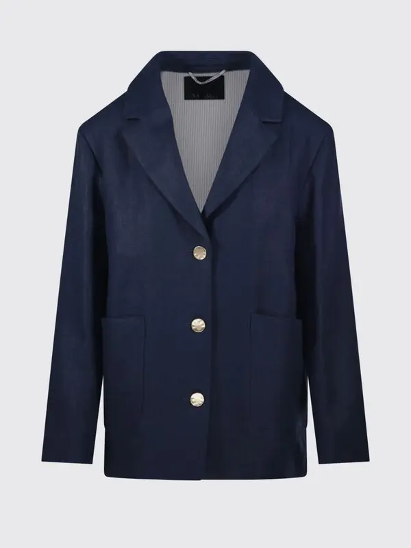 Max Mara Single-breasted Linen Blazer - Blue