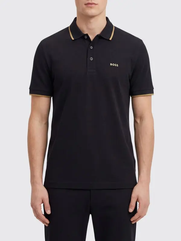 BOSS Cotton Polo Shirt - Black