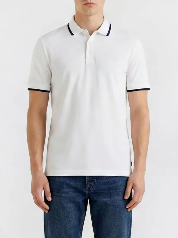 BOSS Cotton Polo Shirt - White
