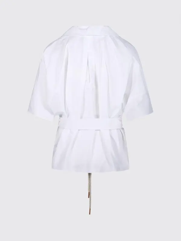 Max Mara Cotton Shirt With Drawstring Waist