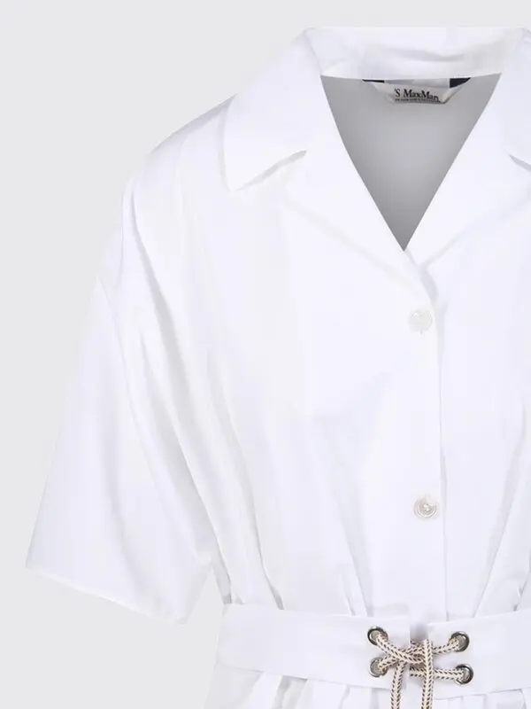 Max Mara Cotton Shirt With Drawstring Waist