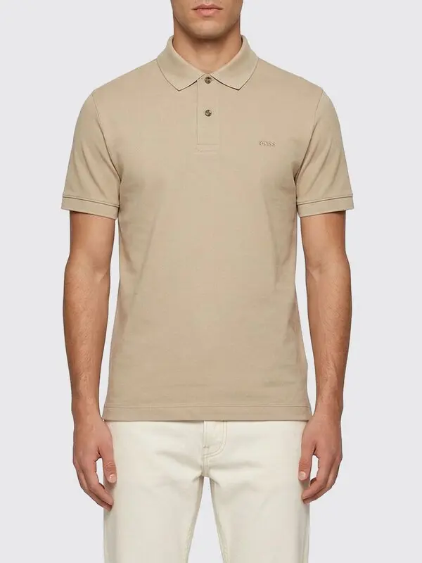 BOSS Cotton Polo Shirt - Beige