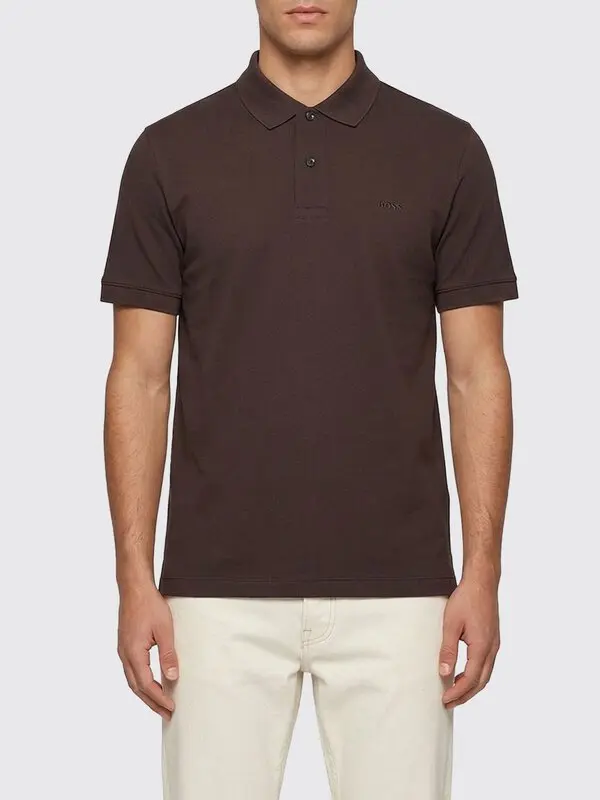 BOSS Cotton Polo Shirt - Brown