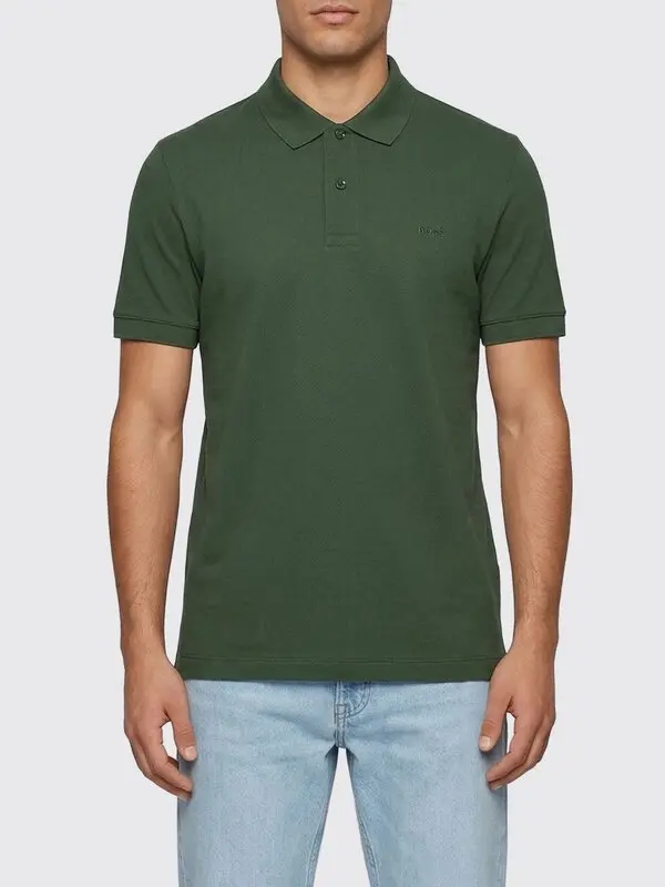 BOSS Cotton Polo Shirt - Green