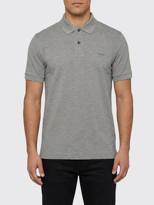 BOSS Cotton Polo Shirt - Grey 1