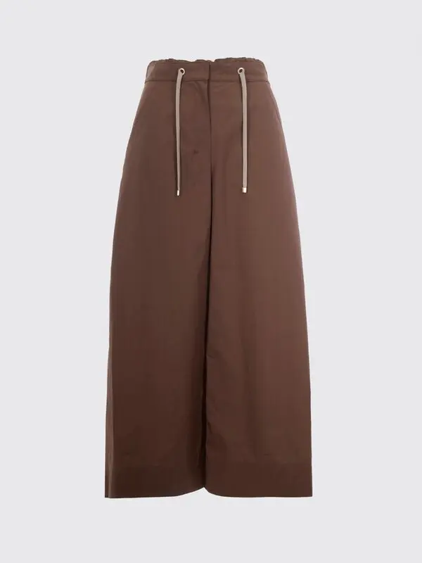 Max Mara Cotton Cropped Trousers - Brown