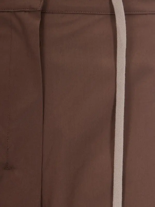Max Mara Cotton Cropped Trousers - Brown