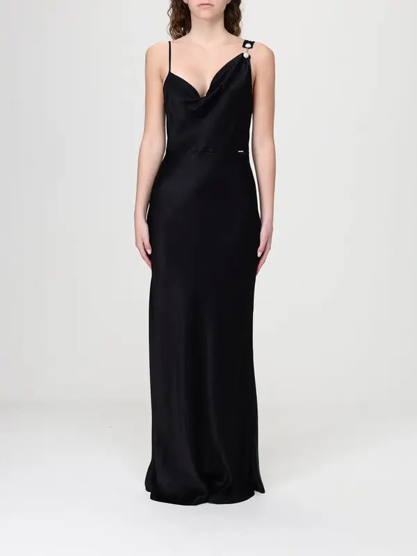 TWINSET Satin Slip Dress - Black