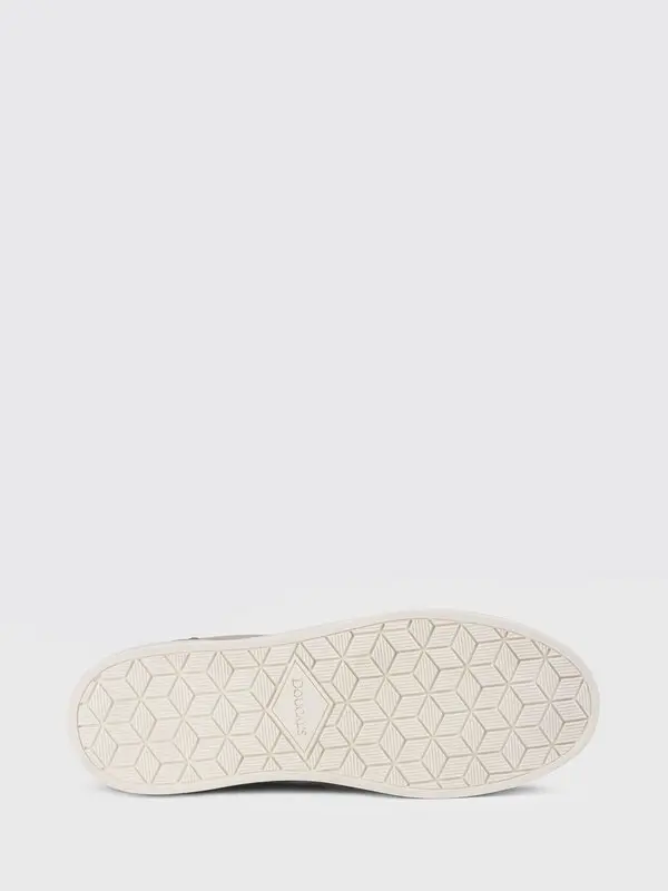 DOUCAL'S Technical Crochet Fabric And Leather Low Top Sneakers - Dove Grey