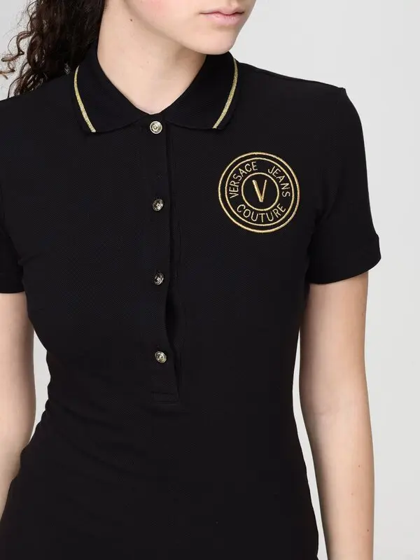 Versace Polo Shirt Dress - Black