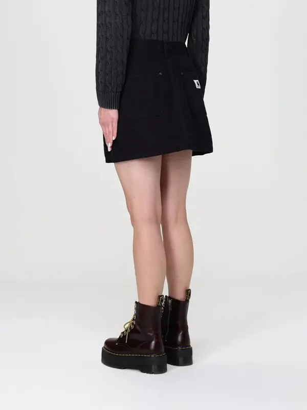 Carhartt Work In Progress Cotton Denim Mini Skirt - Black