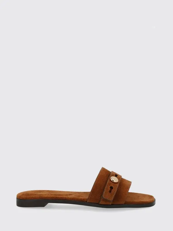 Tory Burch Romy Suede Sandals - Brown