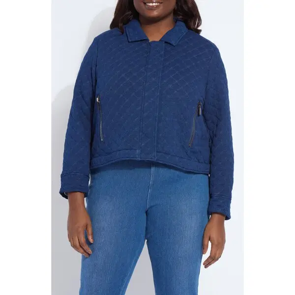 Lyssé Elora Quilted Jersey Jacket - Indigo