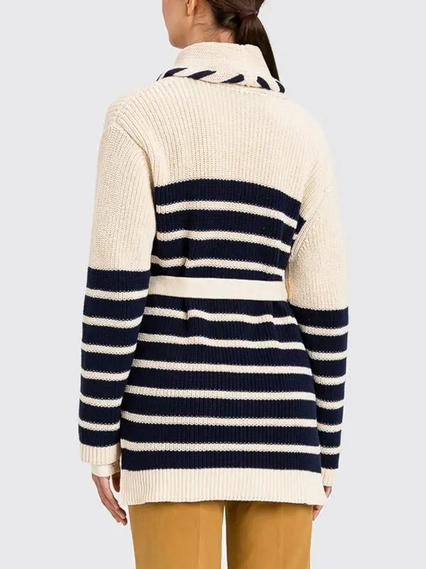 TWINSET Cotton Knit Cardigan With Shawl Collar And Belt