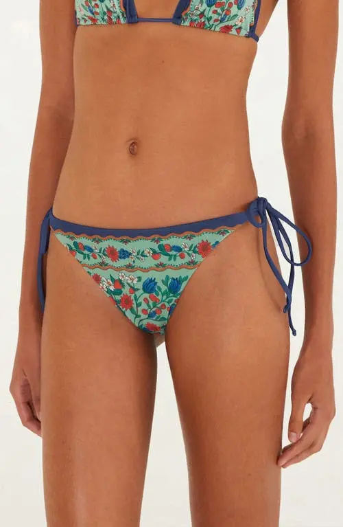 Farm Rio Fruit Beauty Tie Side Bikini Bottoms - Faded Green