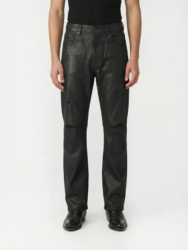 PURPLE BRAND Distressed Denim Straight Jeans