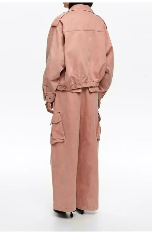 Bimba Y Lola Straight Cargo Denim Trousers