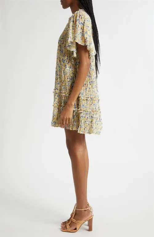 Ulla Johnson Ryla Floral Silk Shift Dress - Daffodil
