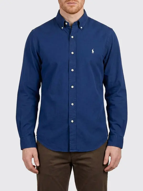 Polo Ralph Lauren Cotton Shirt With Logo - Navy