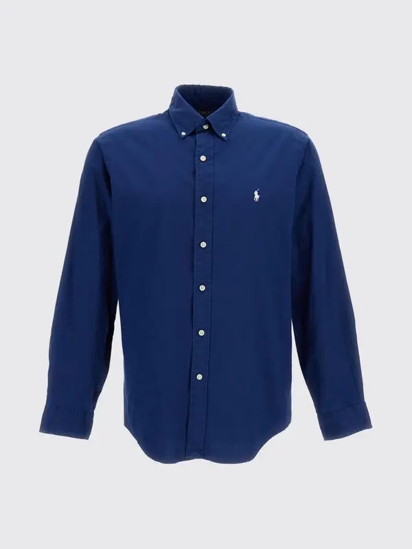Polo Ralph Lauren Cotton Shirt With Logo - Navy